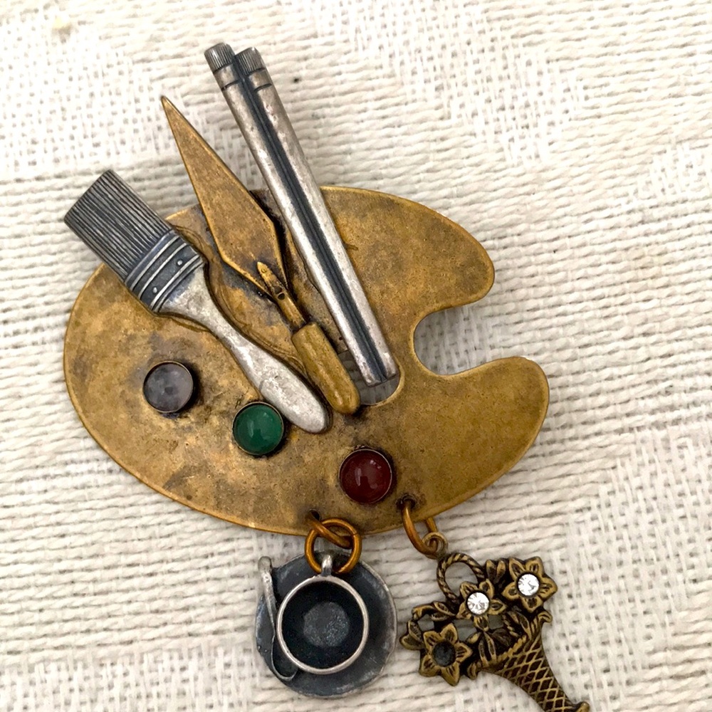 Artist Crafted Palette Pin - Gem